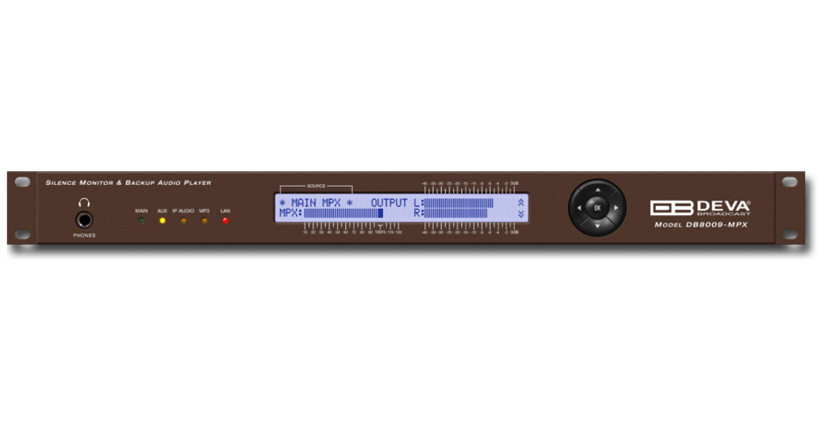 DEVA Broadcast - Products - Silence Detectors - DB8009-MPX