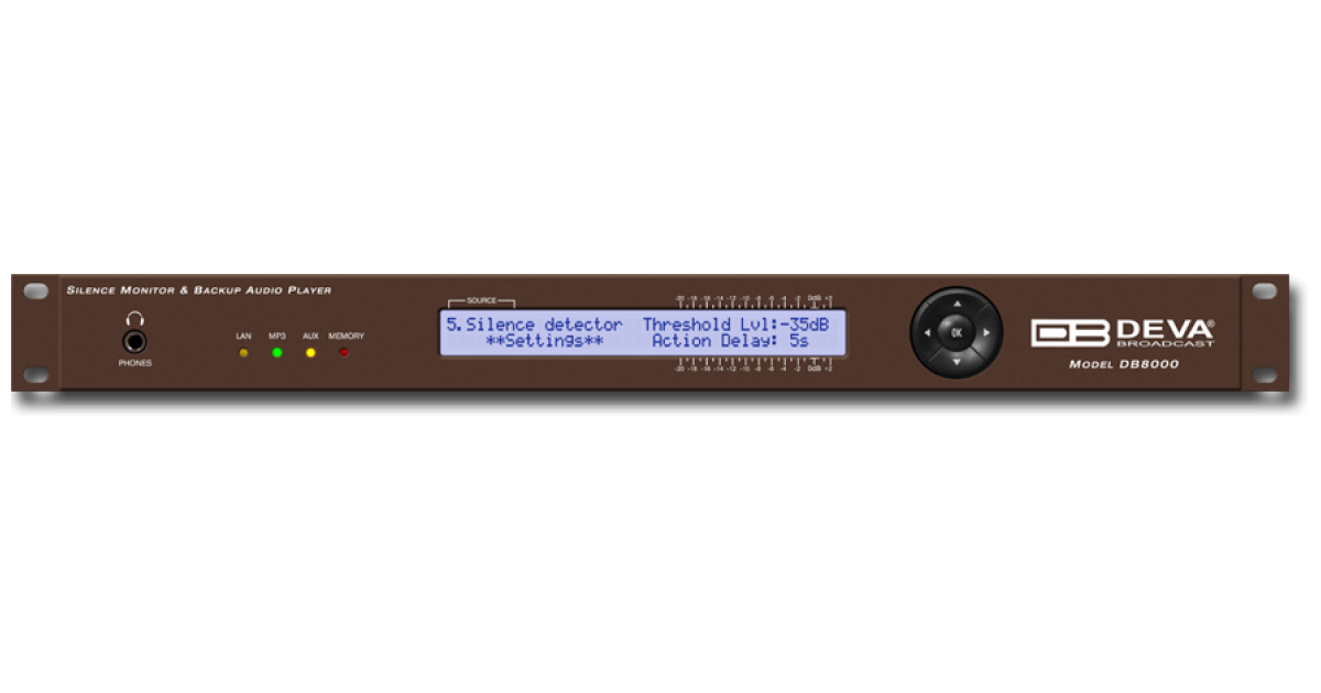 DEVA Broadcast - Products - Silence Detectors - DB8000