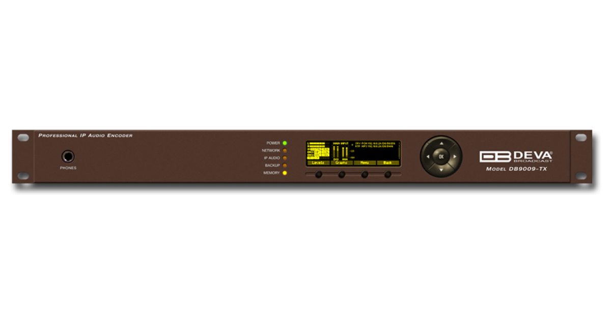 DEVA Broadcast - Downloads - IP Audio - DB9009-TX